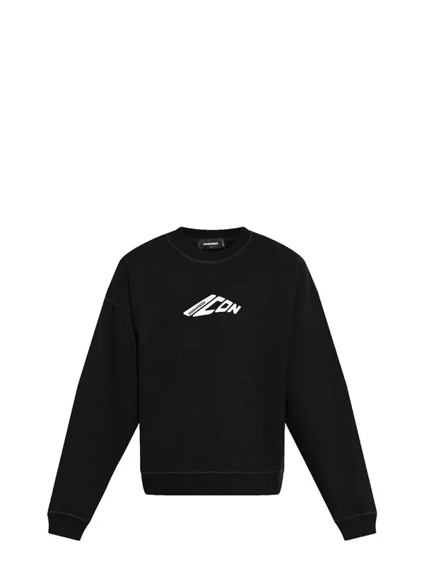 Dsquared2 Graphic Print Crewneck Sweatshirt - Black