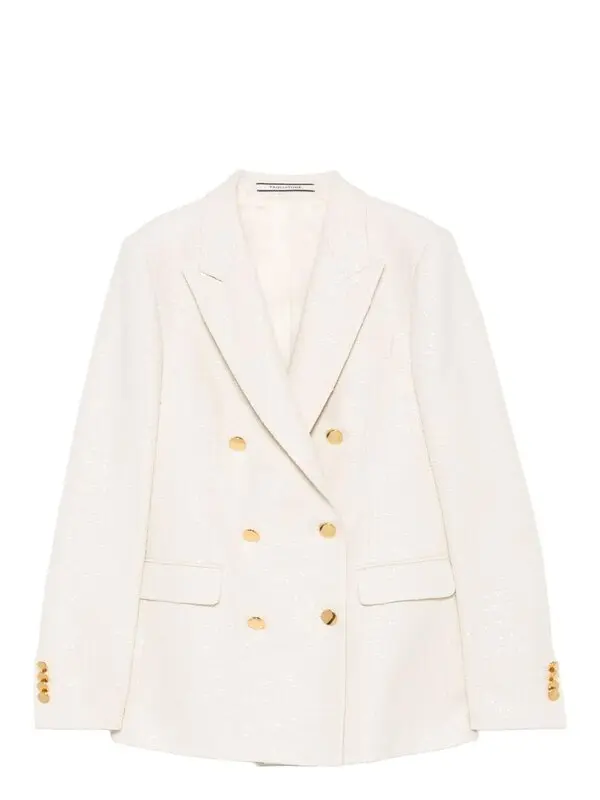 Tagliatore Cotton-blend Double-breasted Jacket - White