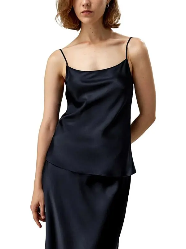 Lilysilk Double-faced Silk Charmeuse Camisole - Midnight Blue