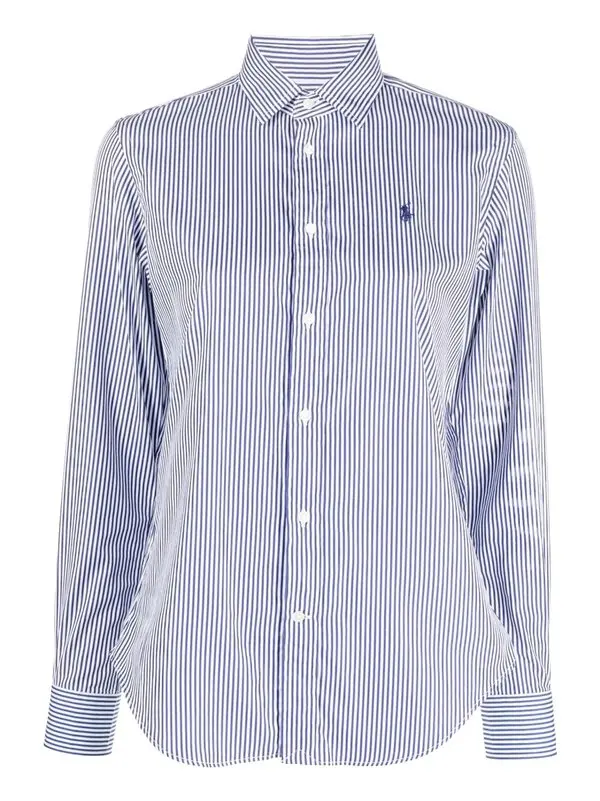 Polo Ralph Lauren Vertical Stripe Cotton Shirt - Blue