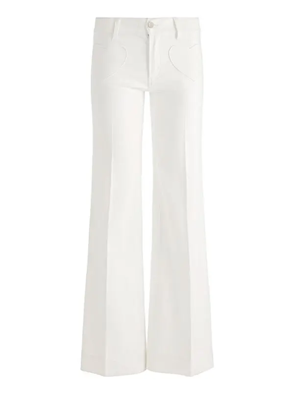 Alice + Olivia Slay Wide-leg Trousers - White