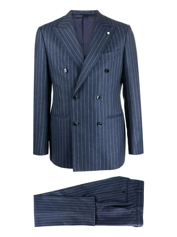 LUIGI BIANCHI Wool Suit - Blue