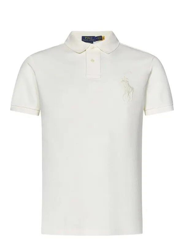 Polo Ralph Lauren Short Sleeves Polo With Logo - Beige