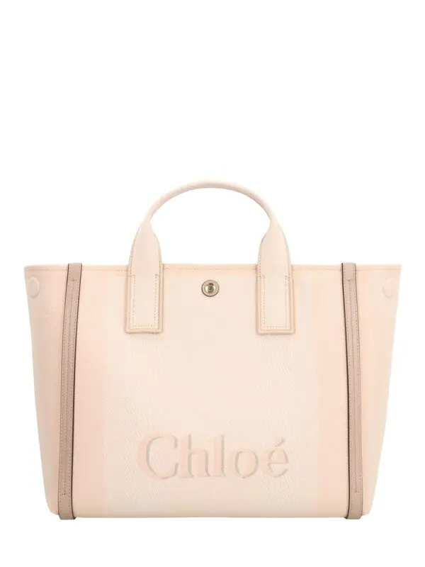 Chloé Carry Canvas Tote Bag - Beige