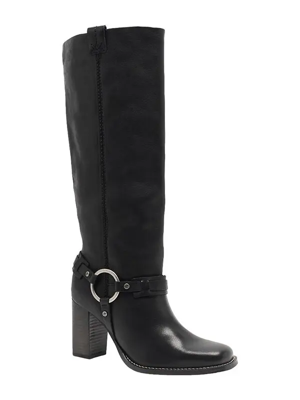 Free People Heidi Harness Boots - Black Leather