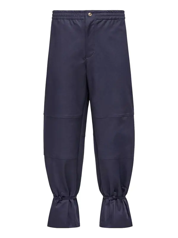 MONCLER X GILGA FARM BY DONALD GLOVER Paneled Pants With Drawstring - Blue