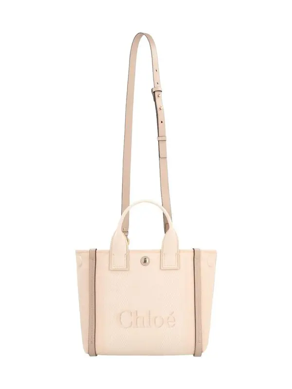 Chloé Carry Small Canvas Tote Bag - Beige