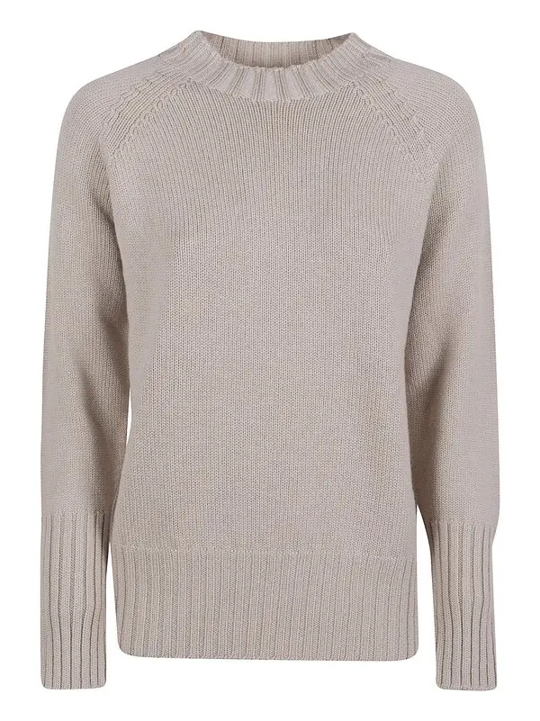 DRUMOHR Crew Neck Knit Sweater - Beige