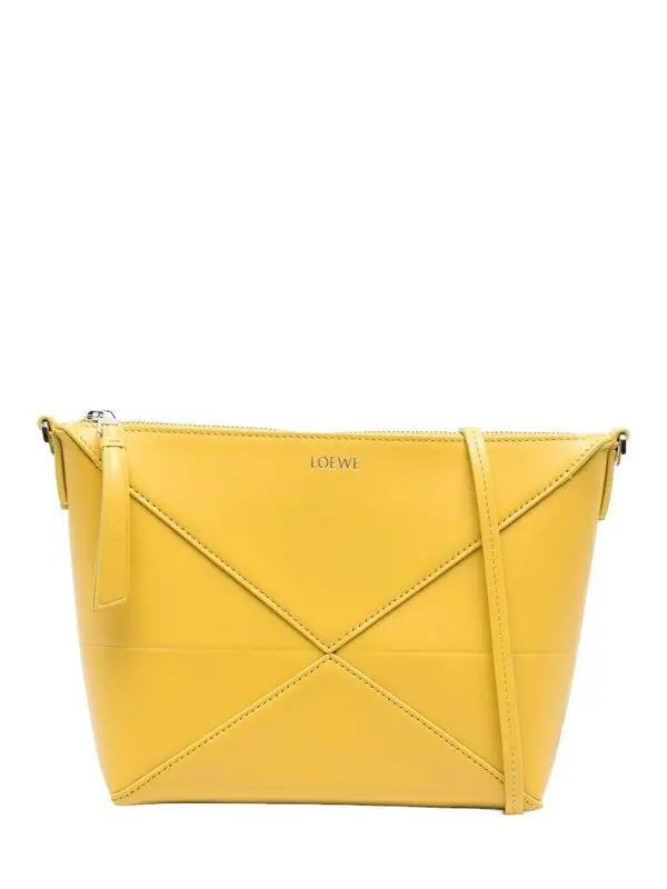 Loewe Puzzle Fold Leather Pouch - Yellow