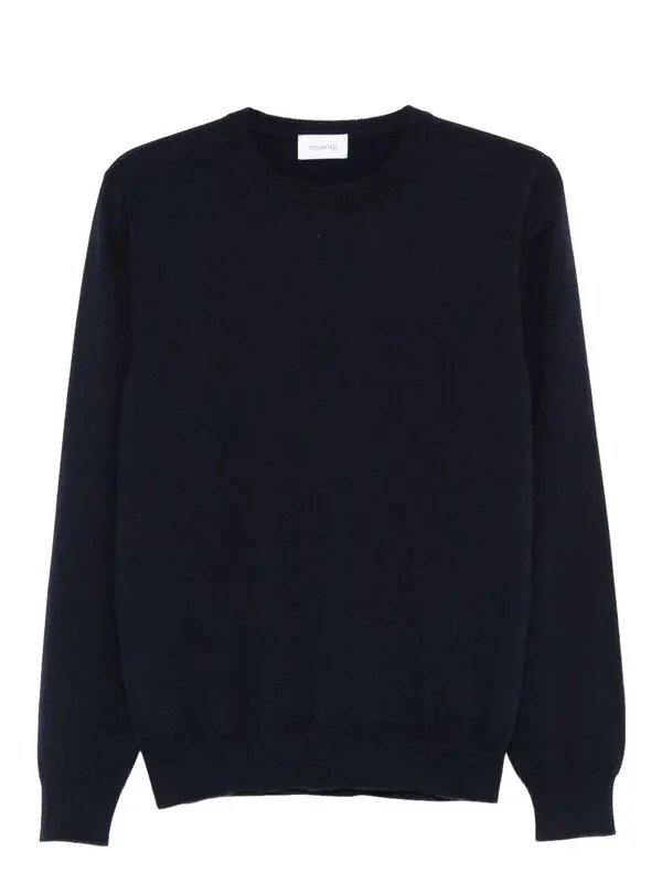 Malo Thin Wool Sweater - Blue