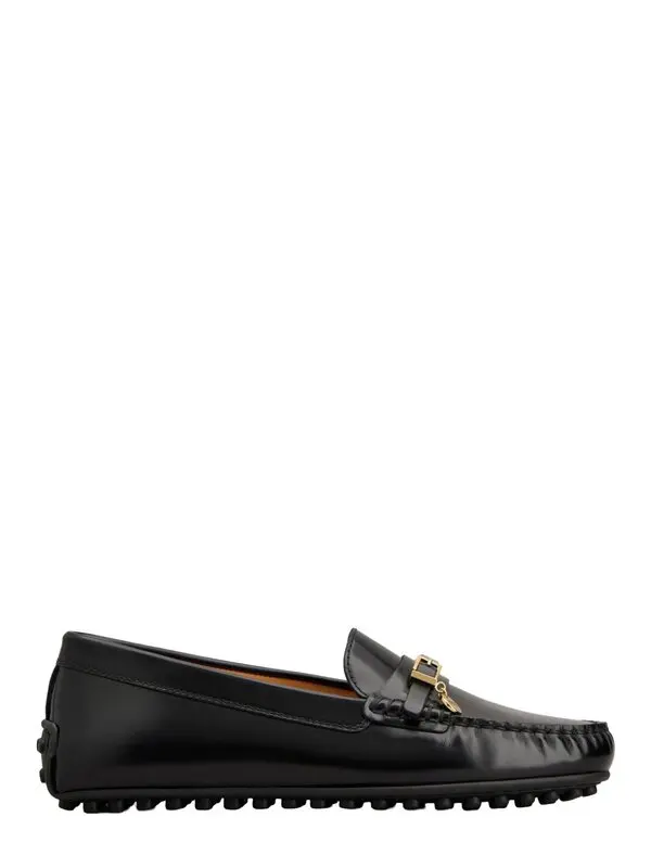 TOD'S Gommino Leather Loafers - Black