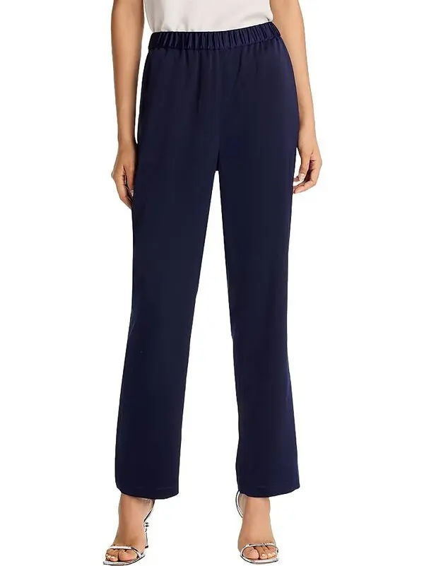 Misook Crepe De Chine Pants - Lazuli Blue