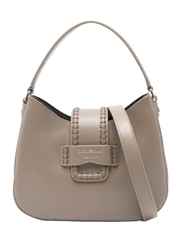 Emporio Armani Leather Shoulder Bag - Grey