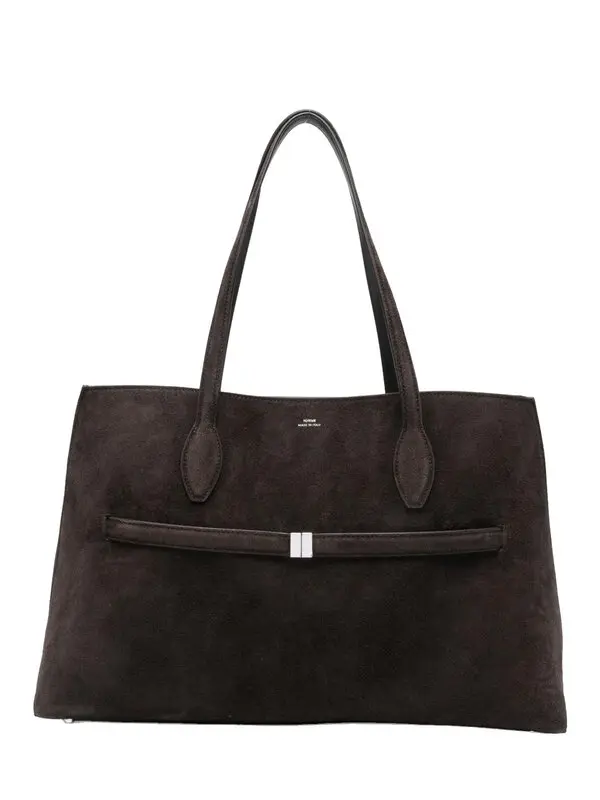 TOTEME Lounge Suede Leather Tote Bag - Brown