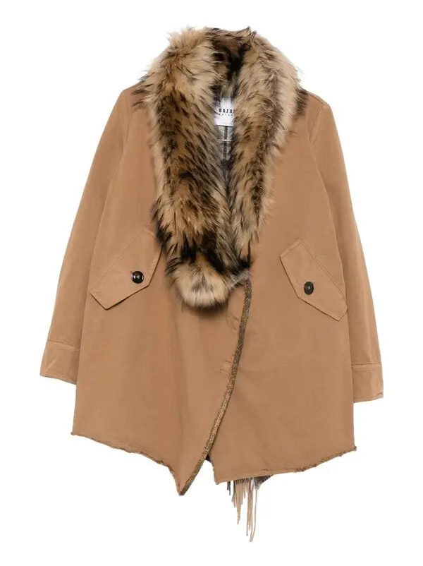 FAY Short Parka Coat - Beige