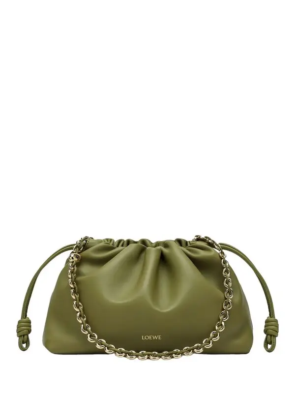 Loewe Flamenco Medium Clutch - Green