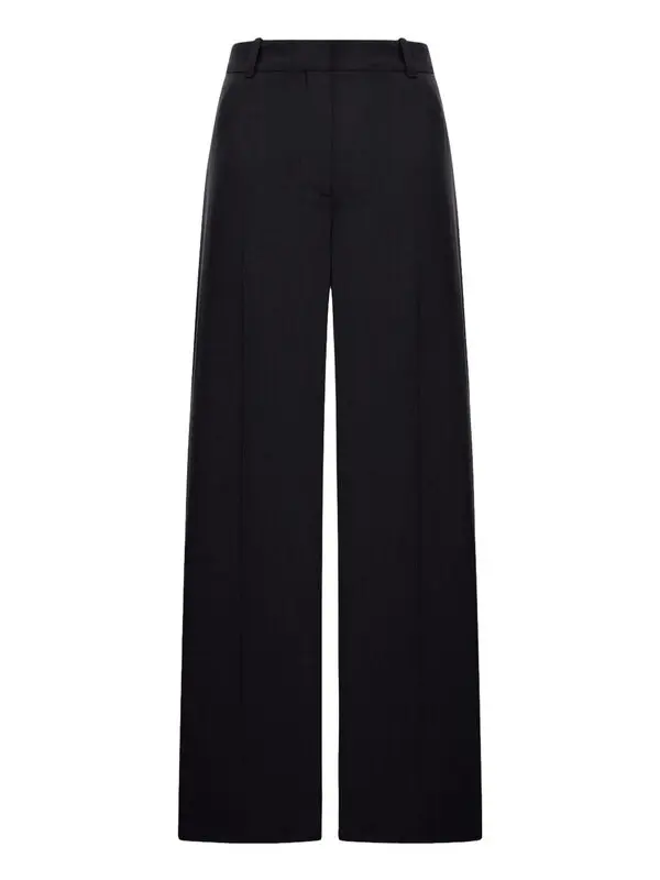 TOTEME Wool Blend Fluid Trousers - Black