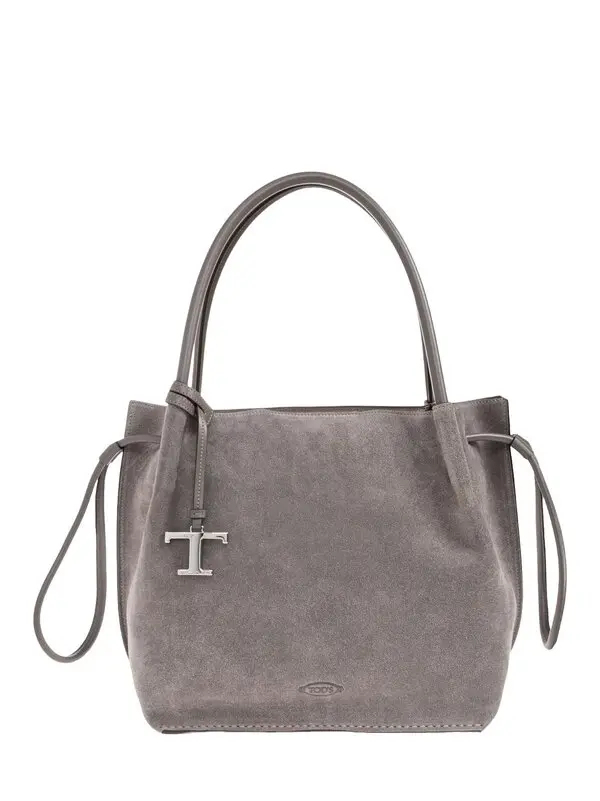 TOD'S Medium Leather Handbag - Grey
