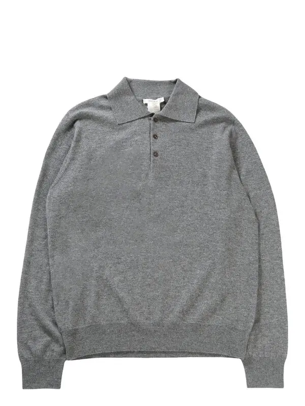 THE ROW Judi Cashmere Polo Shirt - Grey
