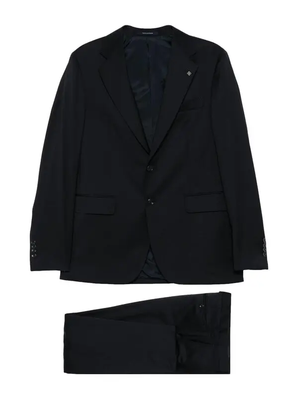 Tagliatore Suit With Brooch Detail - Blue