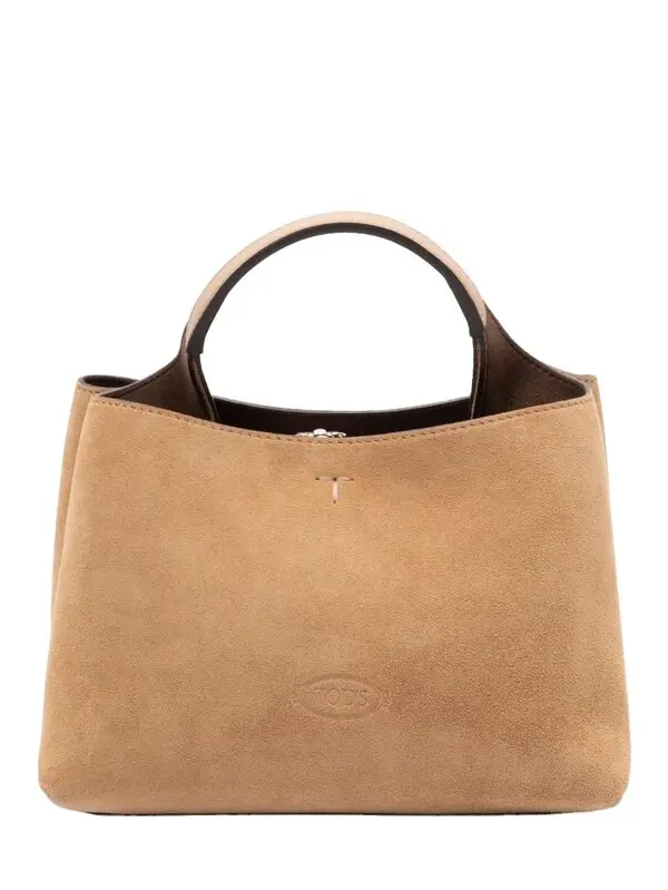 TOD'S Micro Leather Tote Bag - Brown