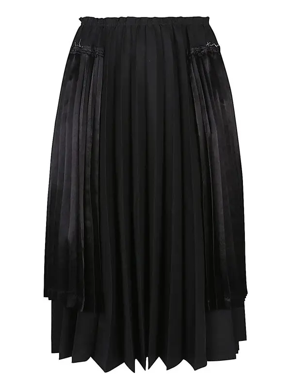 Ermanno Scervino Pleated Midi Skirt - Black