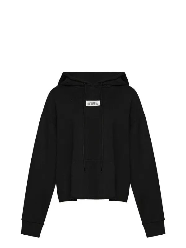 MAISON MARGIELA Logo Cotton Hoodie - Black