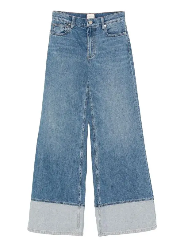 Alice + Olivia Wilson Wide-leg Denim Jeans - Sky Blue