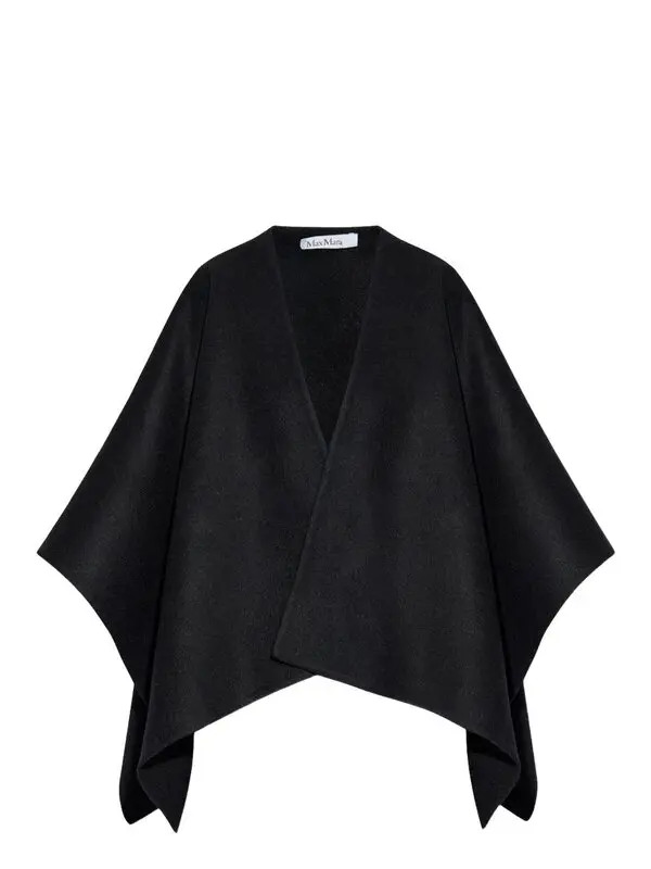 Max Mara Wool Cape - Black