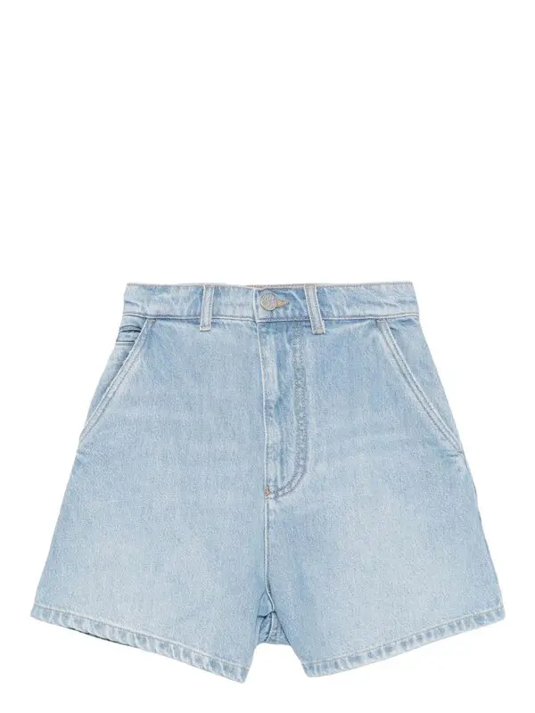 Fendi Denim Bermuda Shorts - Sky Blue