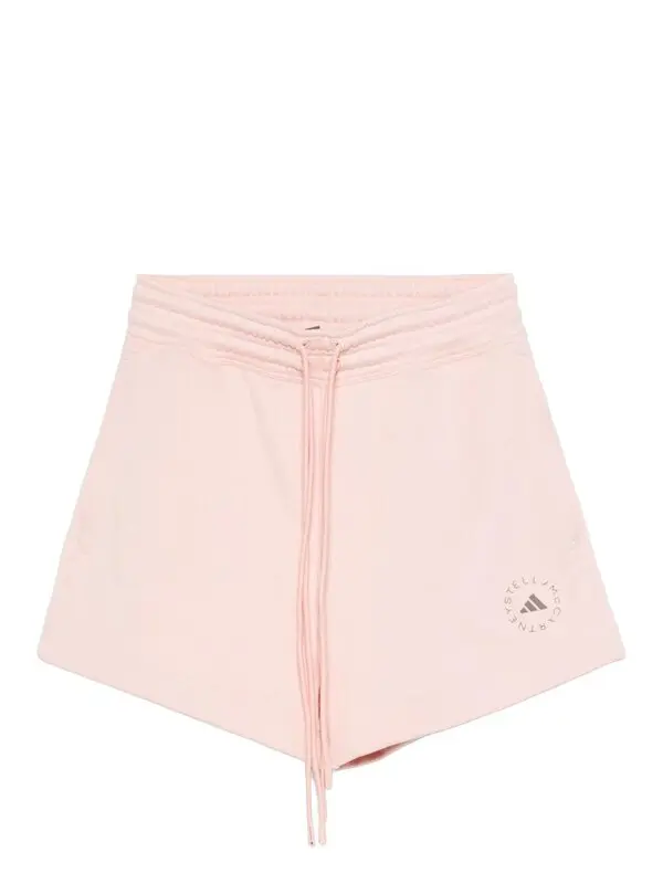 Adidas By Stella McCartney Logo Cotton Shorts - Pink