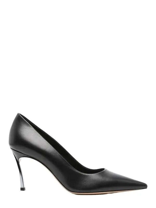 Casadei Superblade Leather Pumps - Black