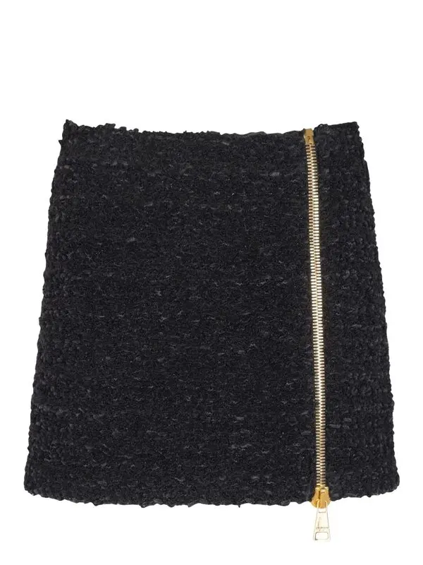Balenciaga Tweed Mini Skirt - Black