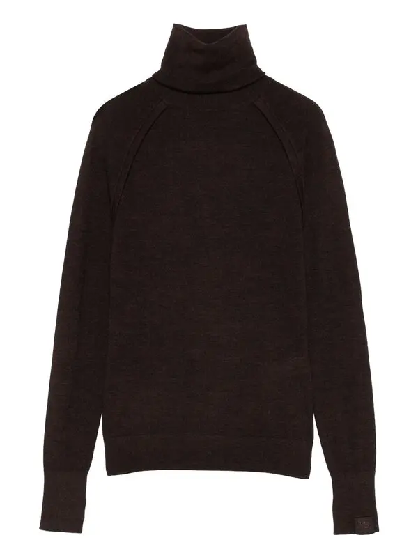 BASE Wool Turtleneck Jumper - Brown