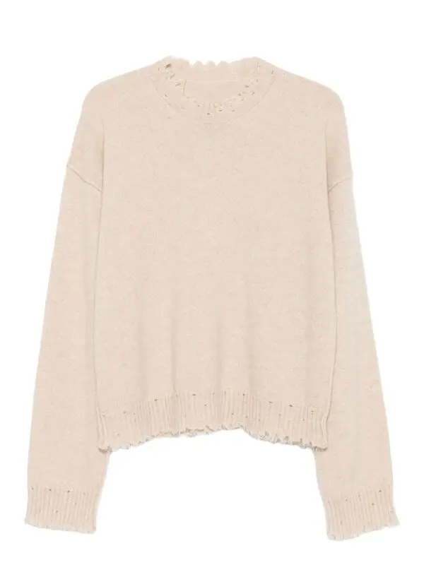 Soft Goat Cashmere Crewneck Jumper - Beige