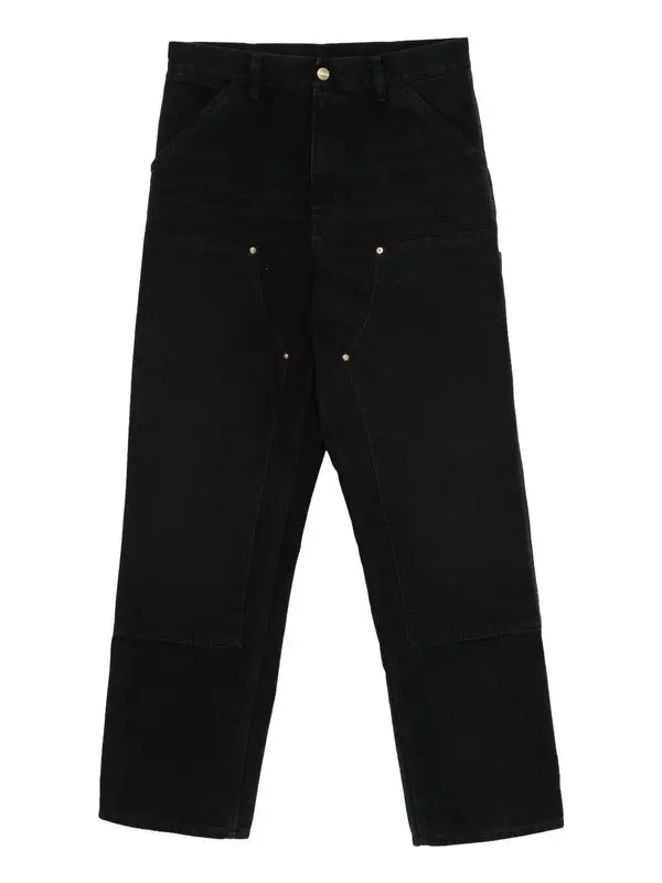 Carhartt Work In Progress Double Knee Pant In Dearborn Canvas - Black