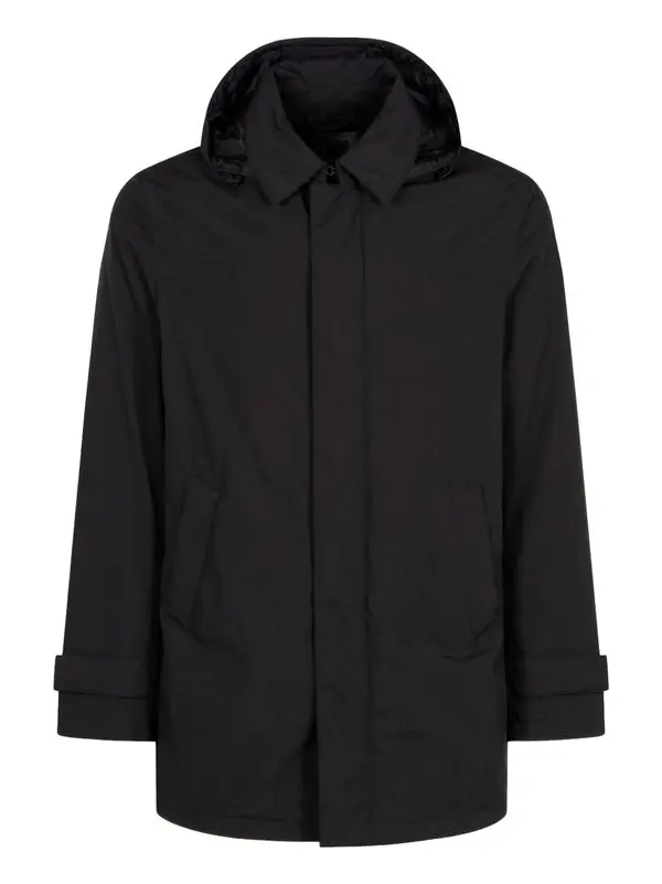 Herno Midi Hooded Down Jacket - Black