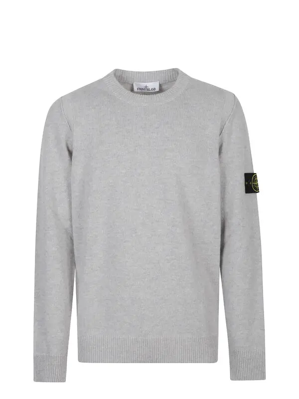 Stone Island Logo Pullover - Grey