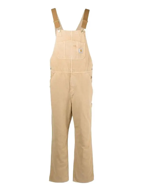 Carhartt Work In Progress Cotton Overall With Logo - Brown