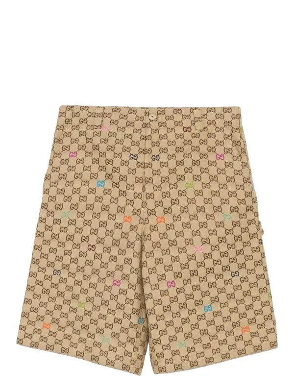 Gucci Gg Canvas Bermuda Shorts - Beige