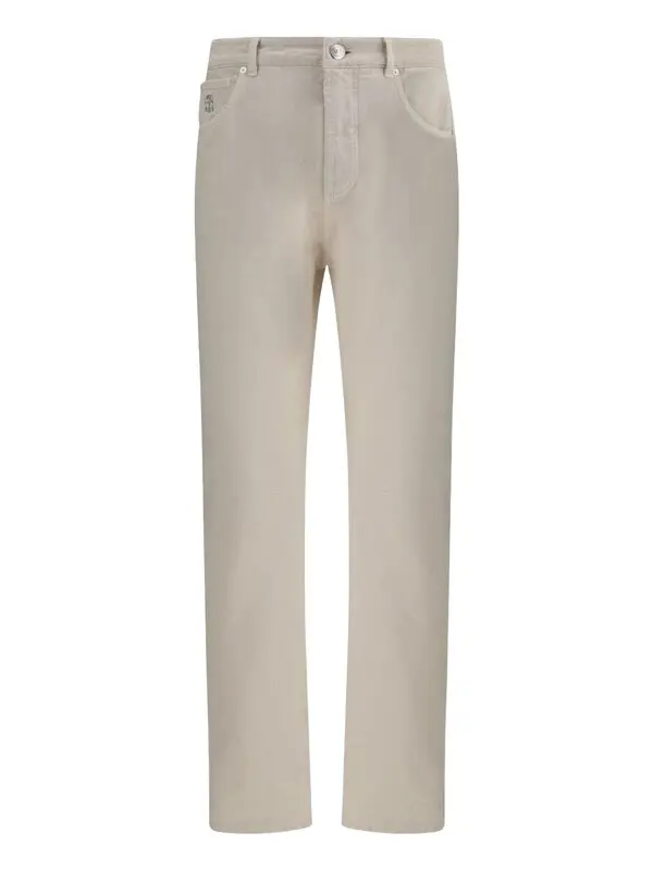 Brunello Cucinelli Leisure Fit Denim Jeans - White