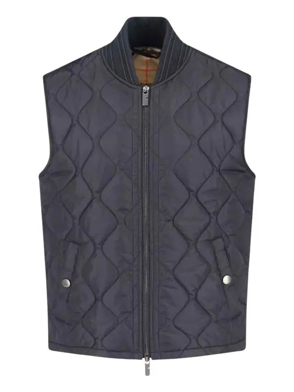 Burberry Down Vest With Logo - Black