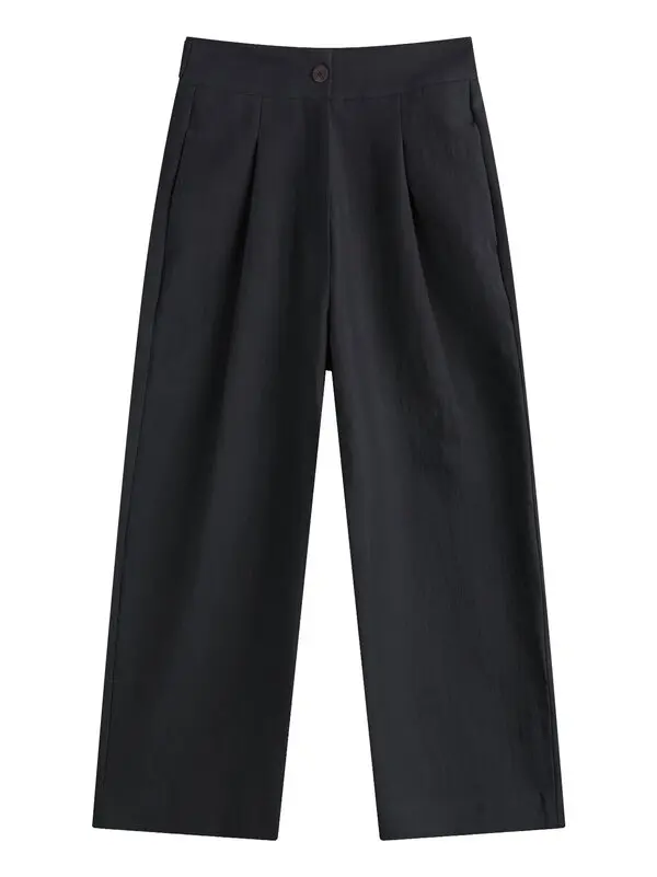 Studio Nicholson Fellini Pleated Elevated Trousers - Navy