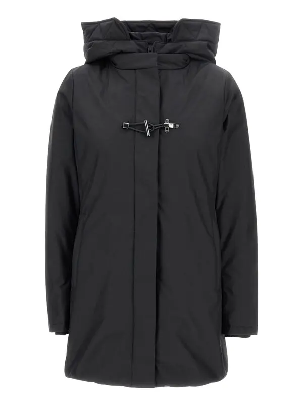 FAY Toggle Parka Coat - Black