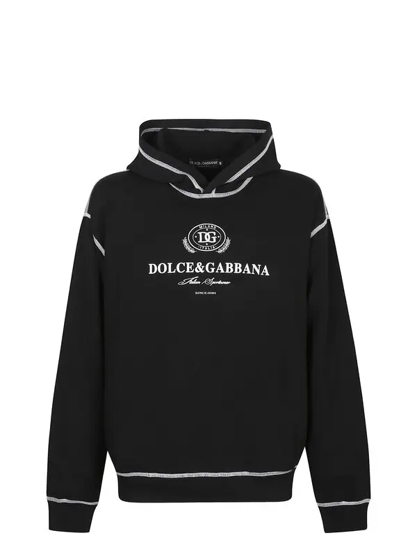 Dolce & Gabbana Hooded Sweatshirt - Black