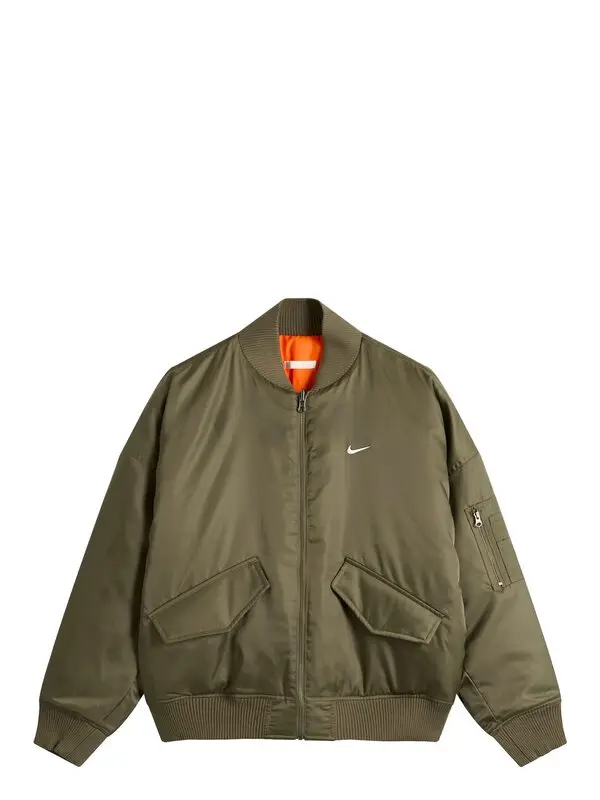 Nike Reversible Bomber Jacket - Olive/orange/sail