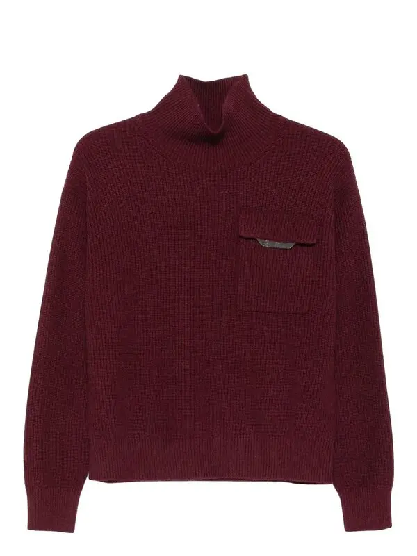 Avant Toi Cashmere Turtleneck Jumper - Red