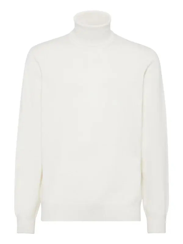 Avant Toi Cashmere Turtleneck Jumper - White