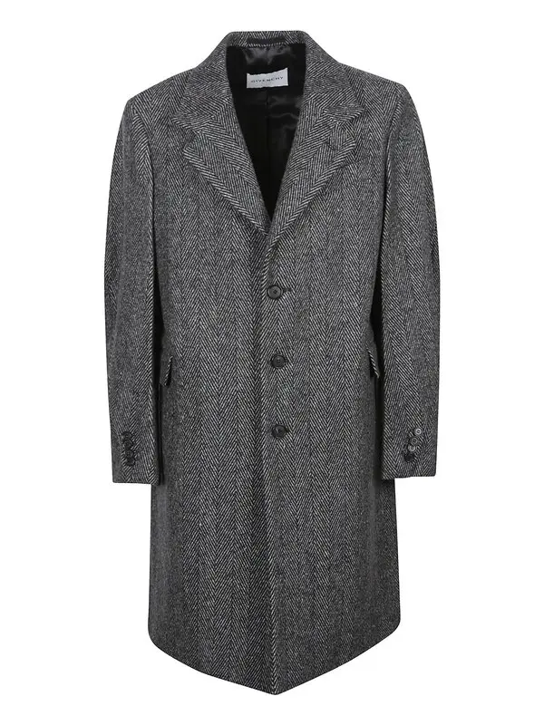 Givenchy Herringbone Coat - Black