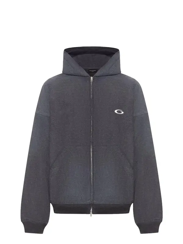 Balenciaga Trompe L'oeil Zip Hoodie - Grey